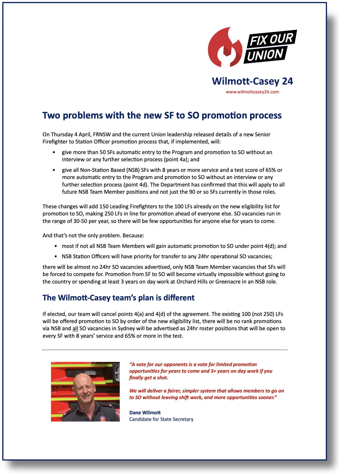 Problems with SF to SO process – Wilmott-Casey 24