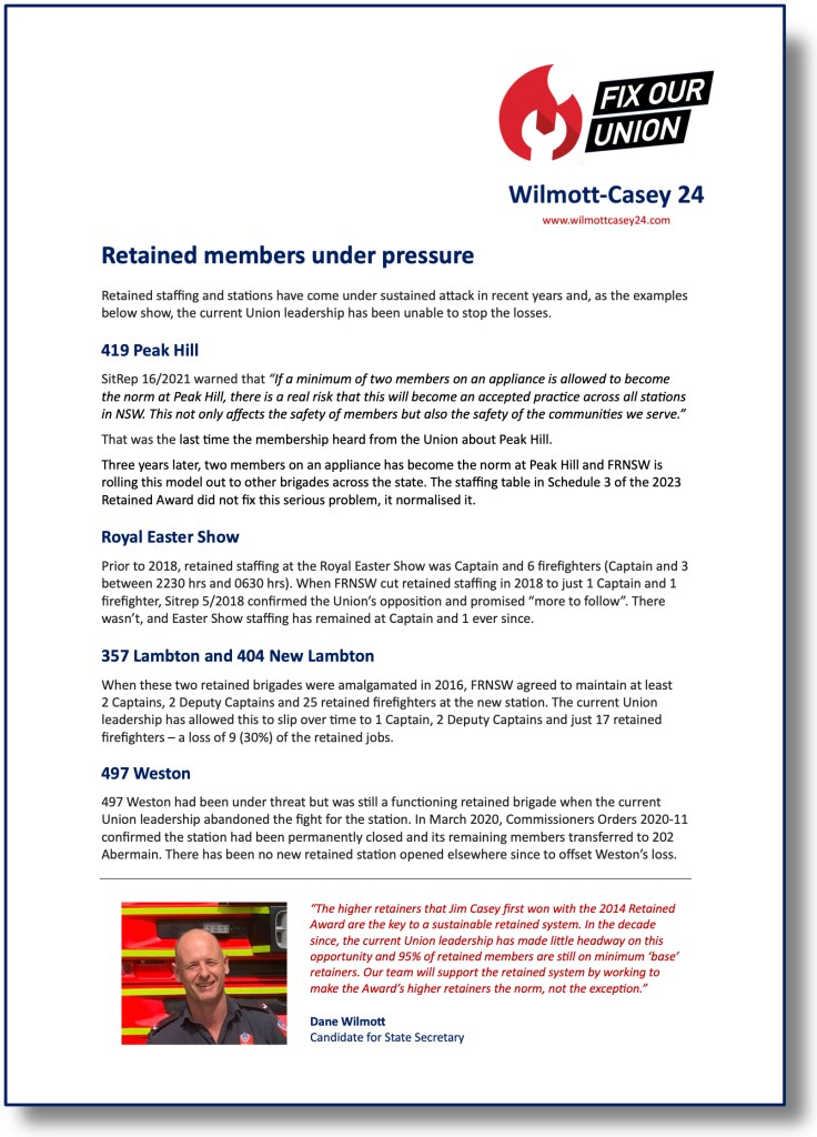 Retained members under pressure – Wilmott-Casey 24